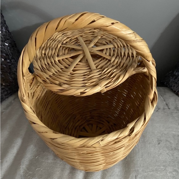 Jane Birkin | Bags | Birkin Wicker Basket With Handle And Lid Large ...